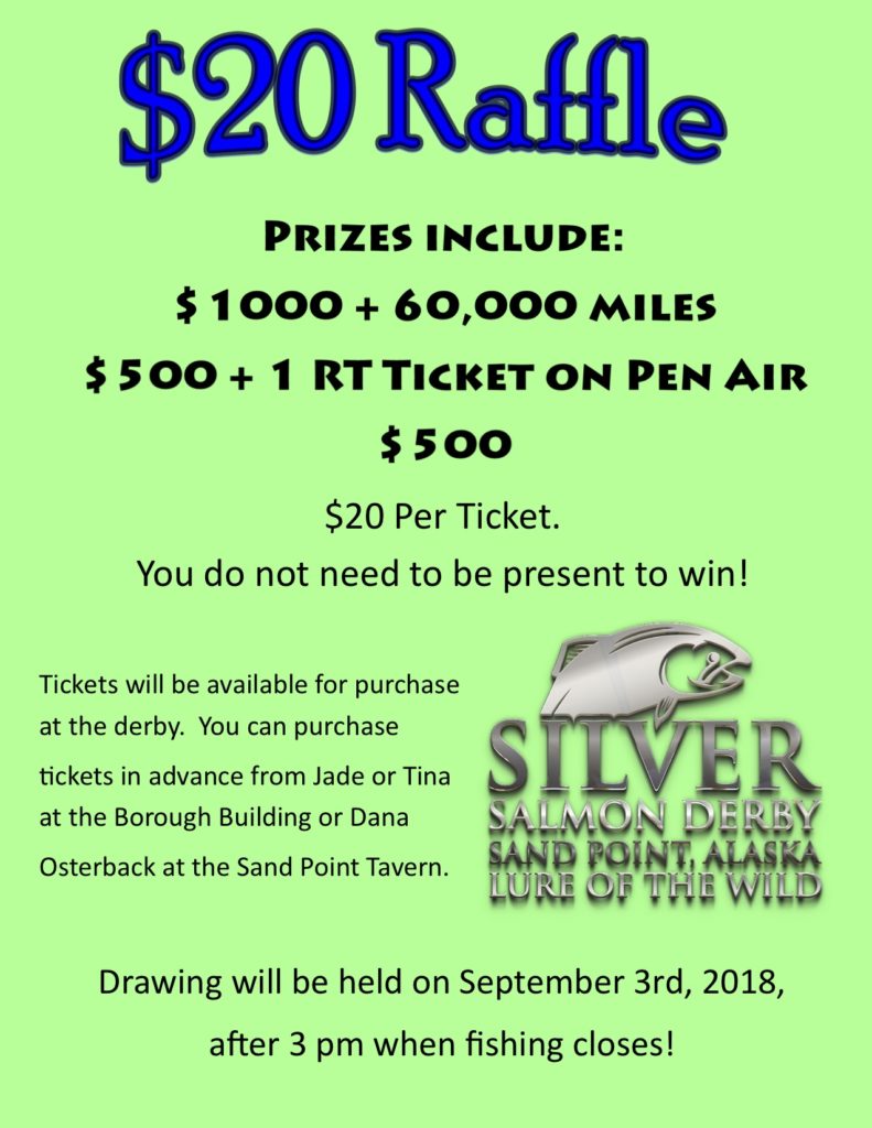 Sand Point Silver Salmon Derby 2018! Schedule of Events and Raffle ...